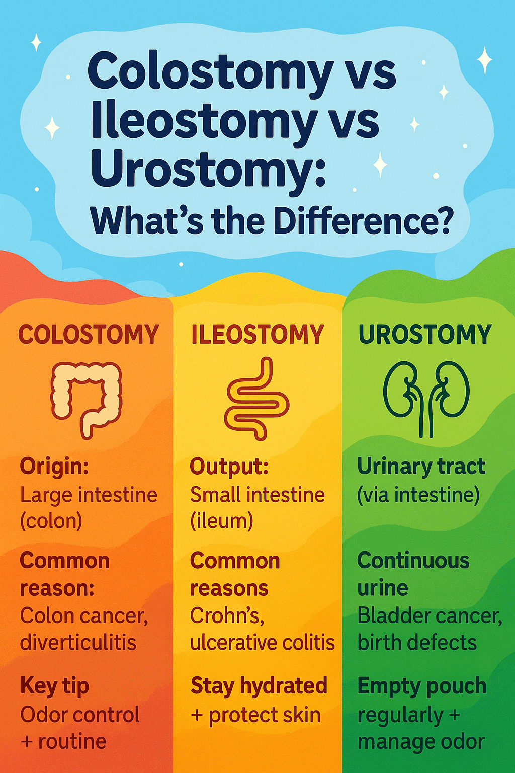 Colostomy Vs Ileostomy Vs Urostomy: Key Differences
